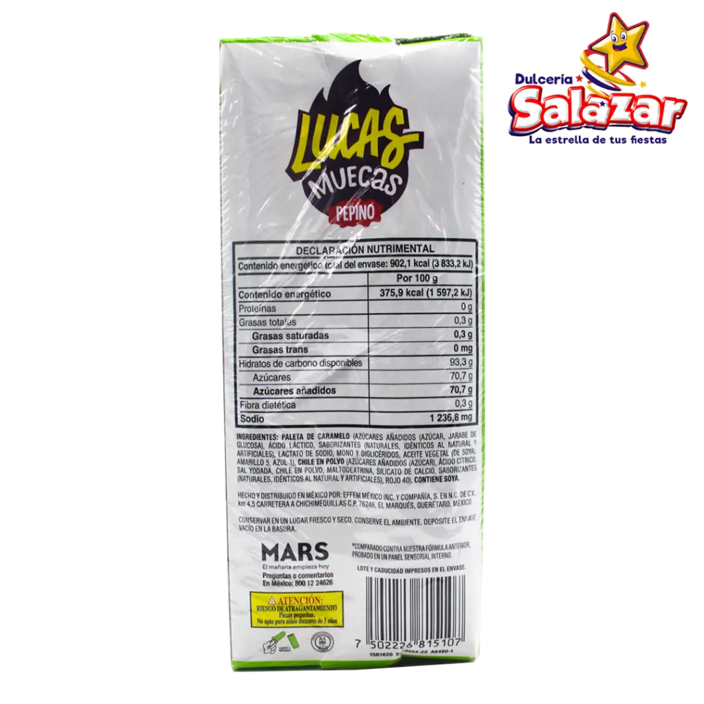 PALETA MUECAS PIKA PEPINO LUCAS -D.240G- "C/24/10" (copia) | Dulceria ...
